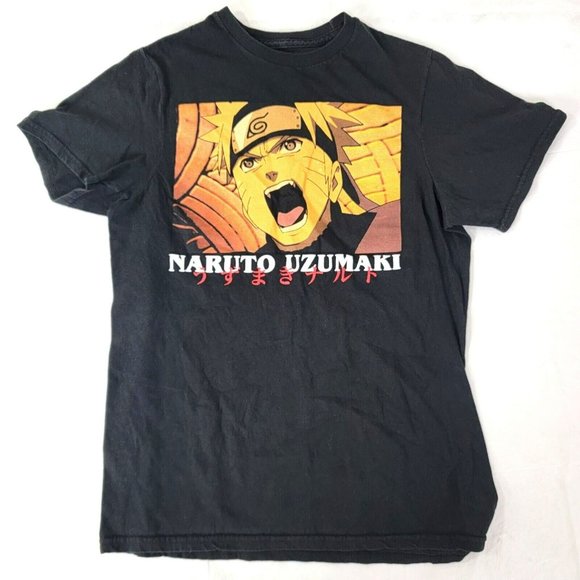Naruto | Shirts | Naruto Uzumaki Shippuden Collection All Cotton Black ...